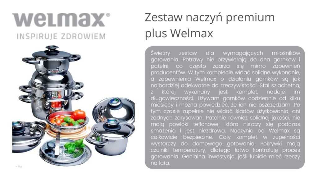 welmax opinie garnki Poznań